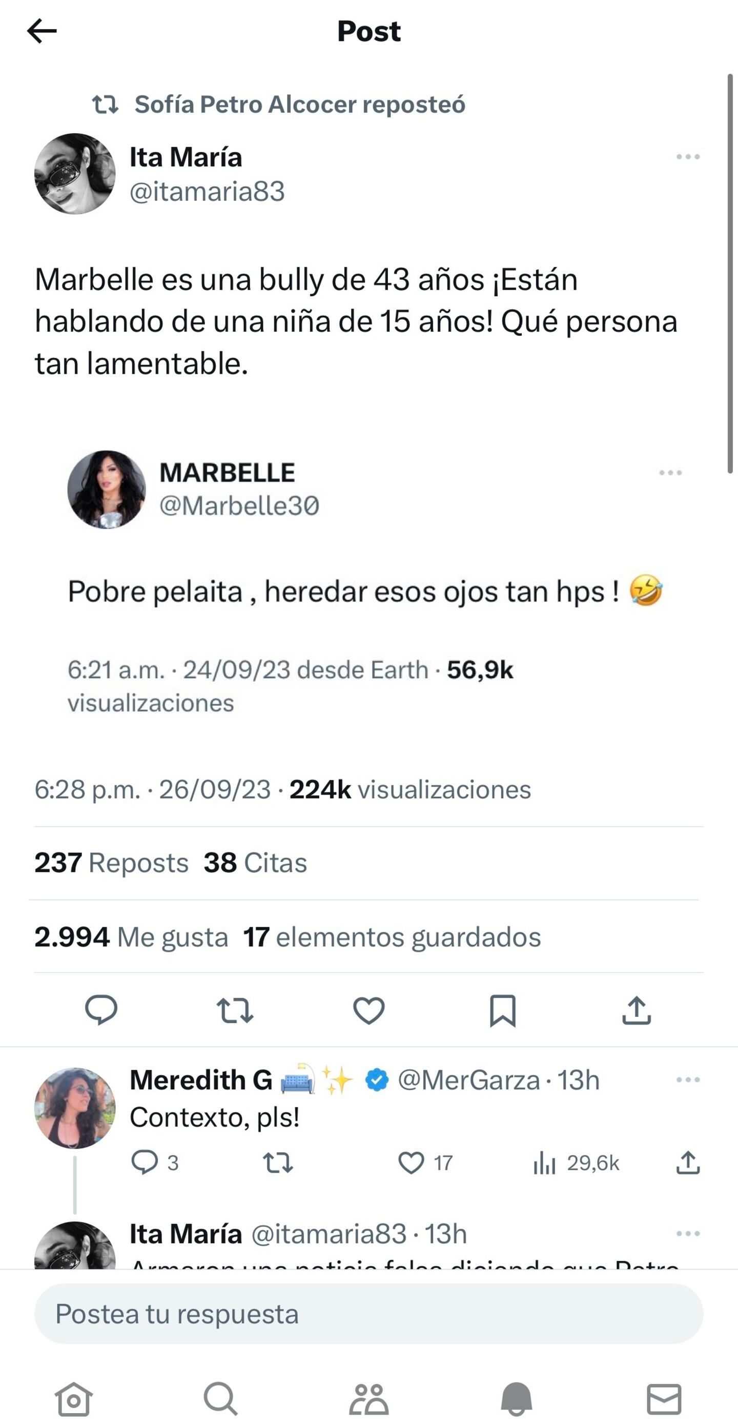 Marbelle se fue en contra de la hija de Petro y su hermana Sofía Petro ...