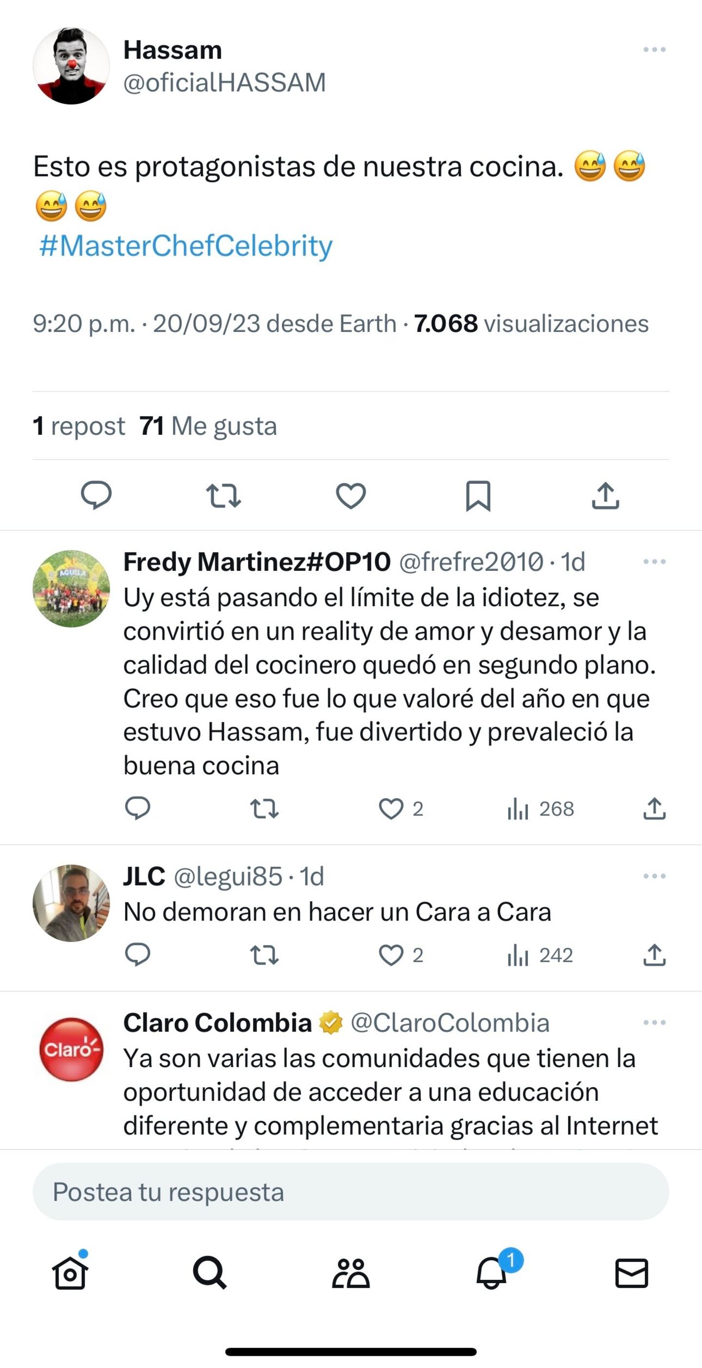 Hassam se burló de MasterChef Celebrity y lo comparó con Protagonistas ...