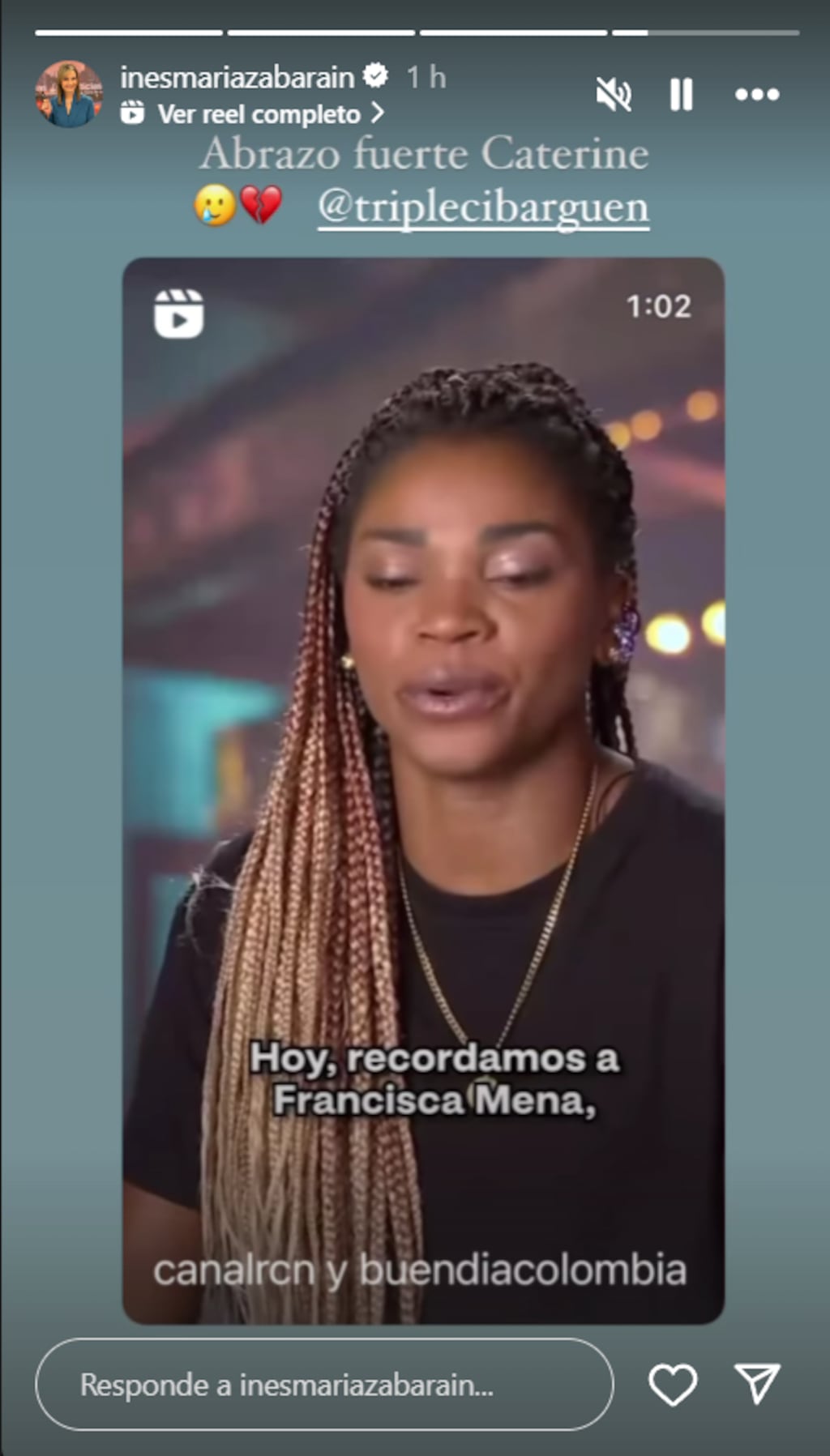 Inés María Zabararaín de RCN tuvo noble gesto con compañera que sufrió ...