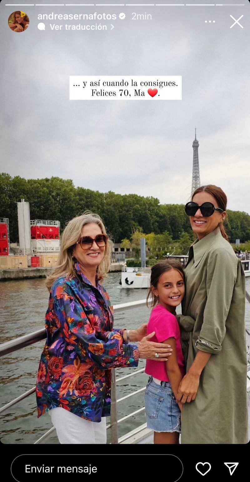 Andrea Serna celebró los 70 años de su mamá durante sus vacaciones por ...