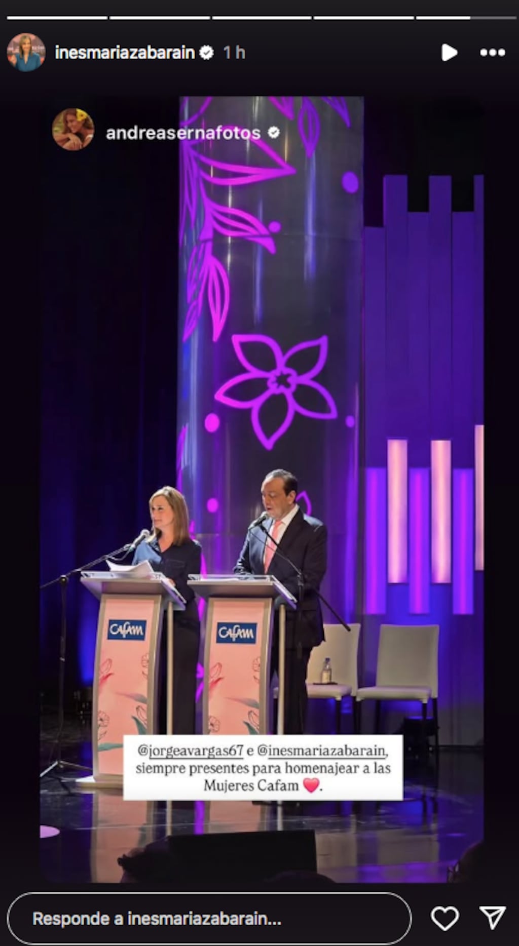 Jorge Alfredo Vargas e Inés María Zabaraín mostraron la cita que se ...