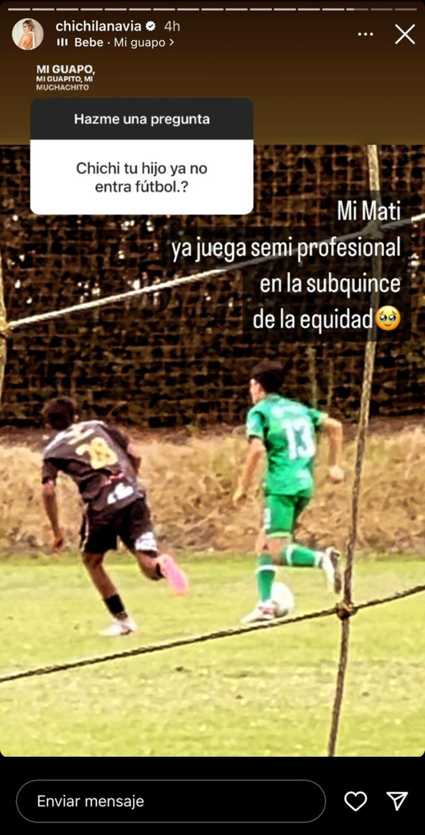 Chichila Navia mostró lo orgullosa que está de su hijo al estar en ...